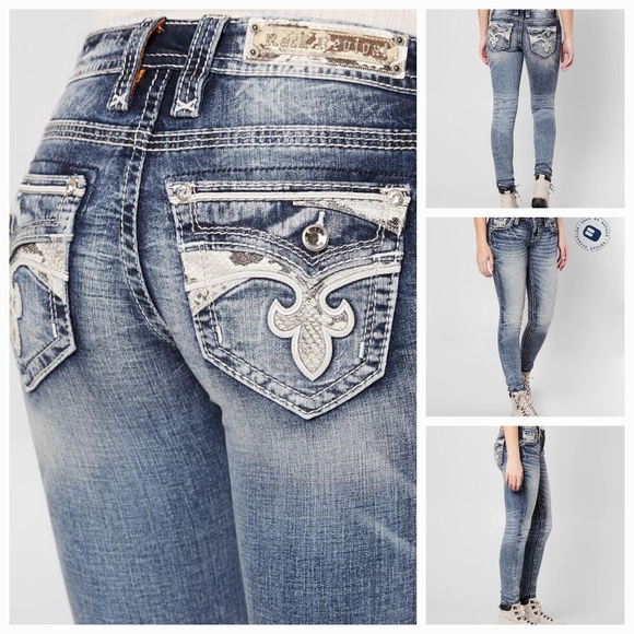 Rock Revival | Jeans | New Rock Revival Cellis Snakeskin Embellished ...